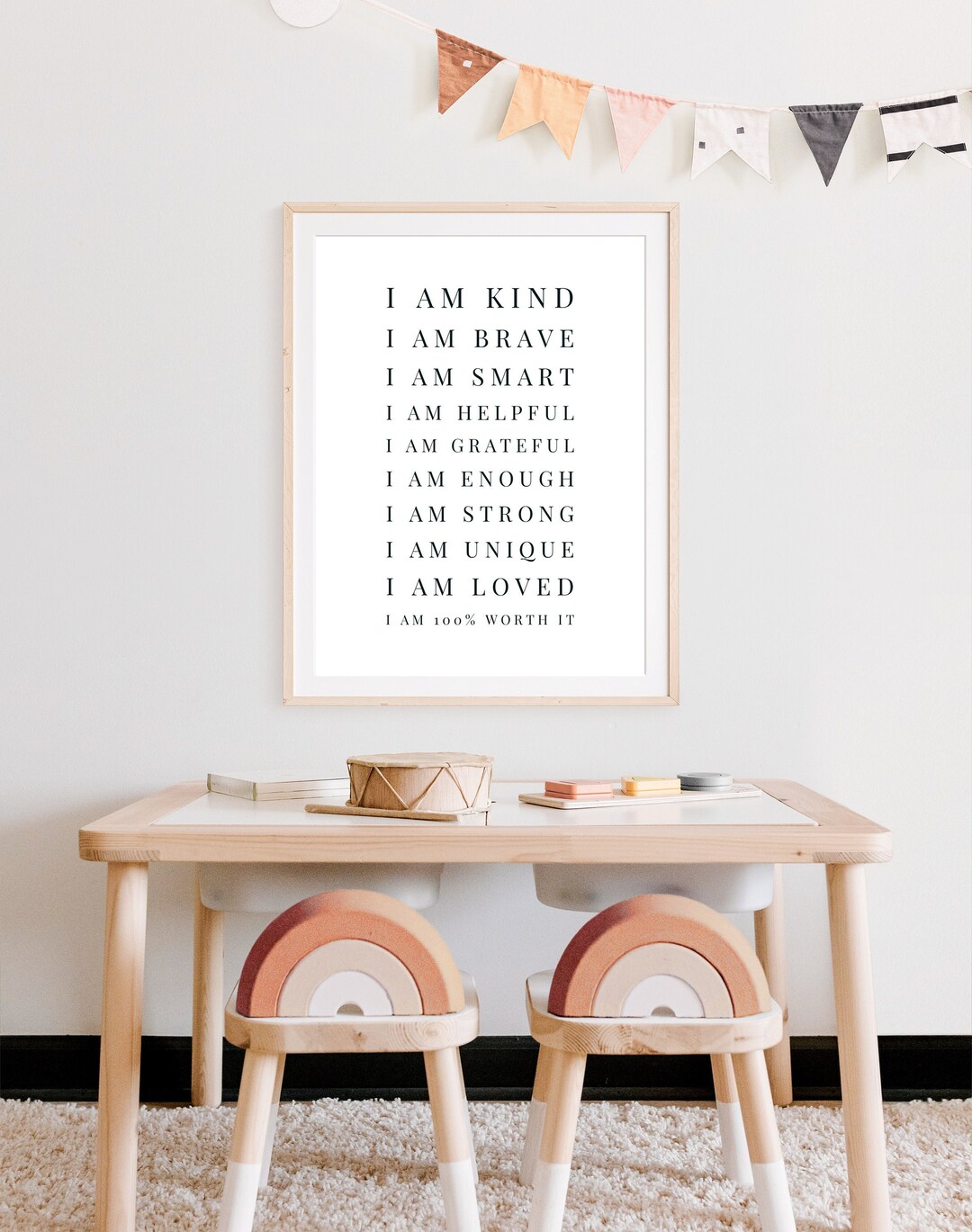I Am SVG/PNG/PDF. Montessori Nursery. Educational Wall Art. Classroom ...