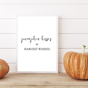 Pumpkin Kisses + Harvest Wishes SVG. Fall Cut File. Fall Modern ...