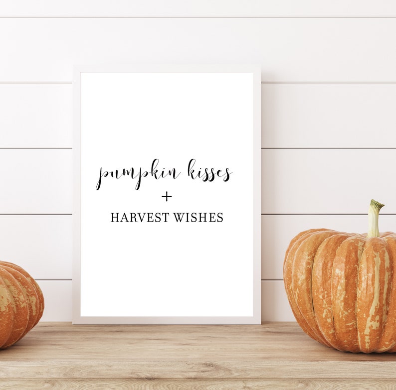 Pumpkin Kisses + Harvest Wishes SVG. Fall Cut File. Fall Modern ...