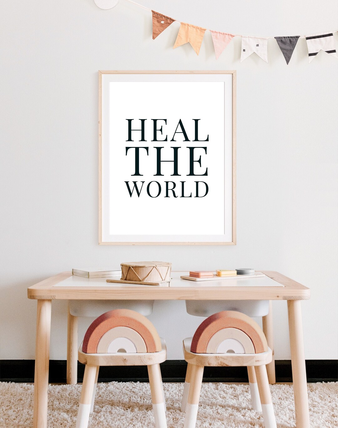 Heal the World SVG/PNG/PDF. Montessori Nursery. Minimalist Classroom ...