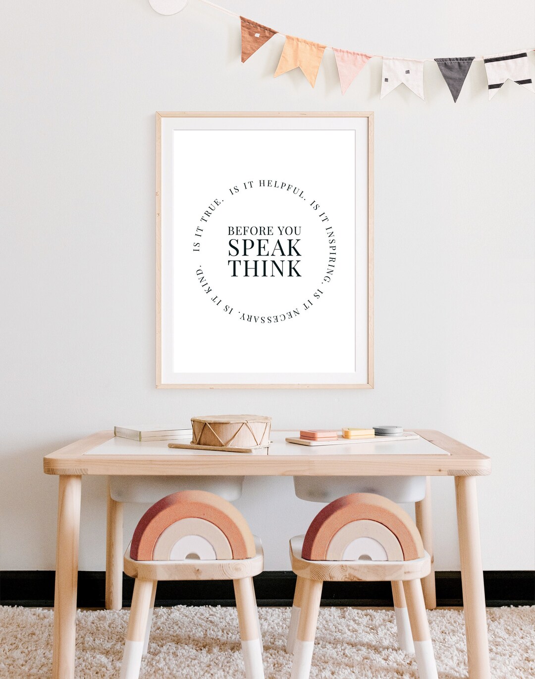 Before You Speak Think SVG/PNG/PDF. Montessori Nursery. Educational ...