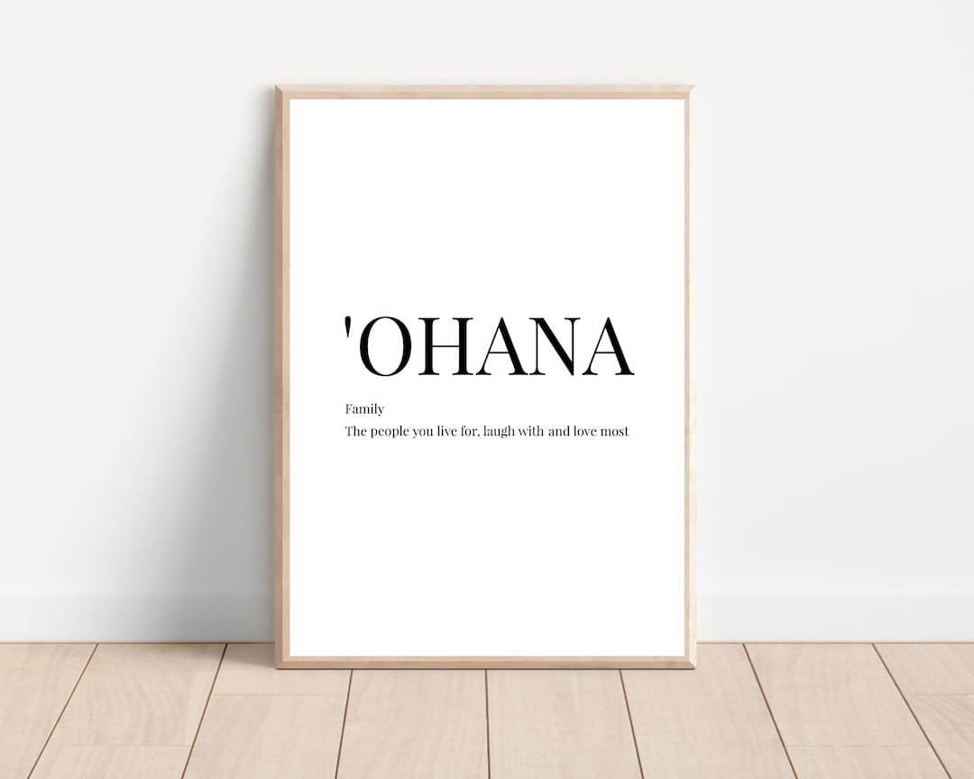 Ohana SVG/PNG/PDF. Ohana Definition. Hawaiian Wall Art and Decor ...