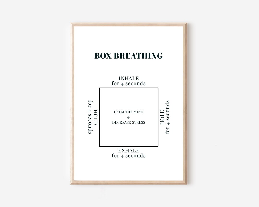 Box Breathing SVG/PNG/PDF. Montessori Nursery. Educational Wall Art ...