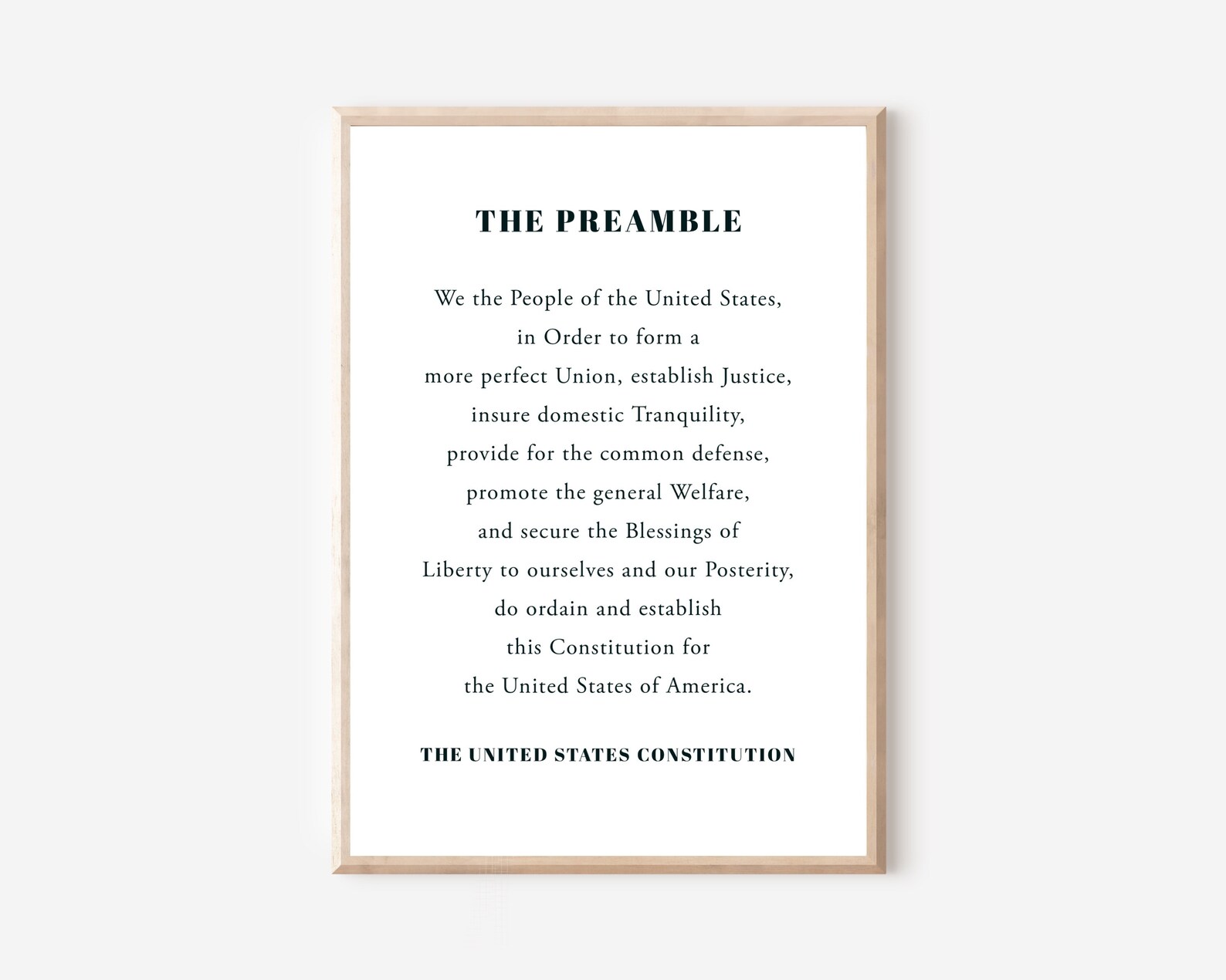 The Preamble SVG/PNG/PDF. Montessori Nursery. Educational Wall Art ...