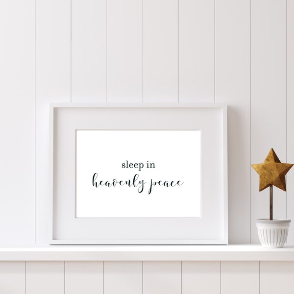 Sleep in Heavenly Peace Sign - Etsy