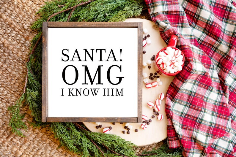 Santa OMG I Know Him SVG. Elf Movie Quote. Holiday Cut File. Holiday ...
