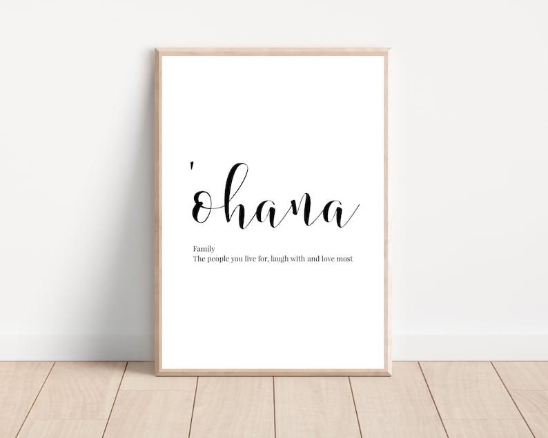 Ohana SVG/PNG/PDF. Ohana Definition. Hawaiian Wall Art and Decor ...