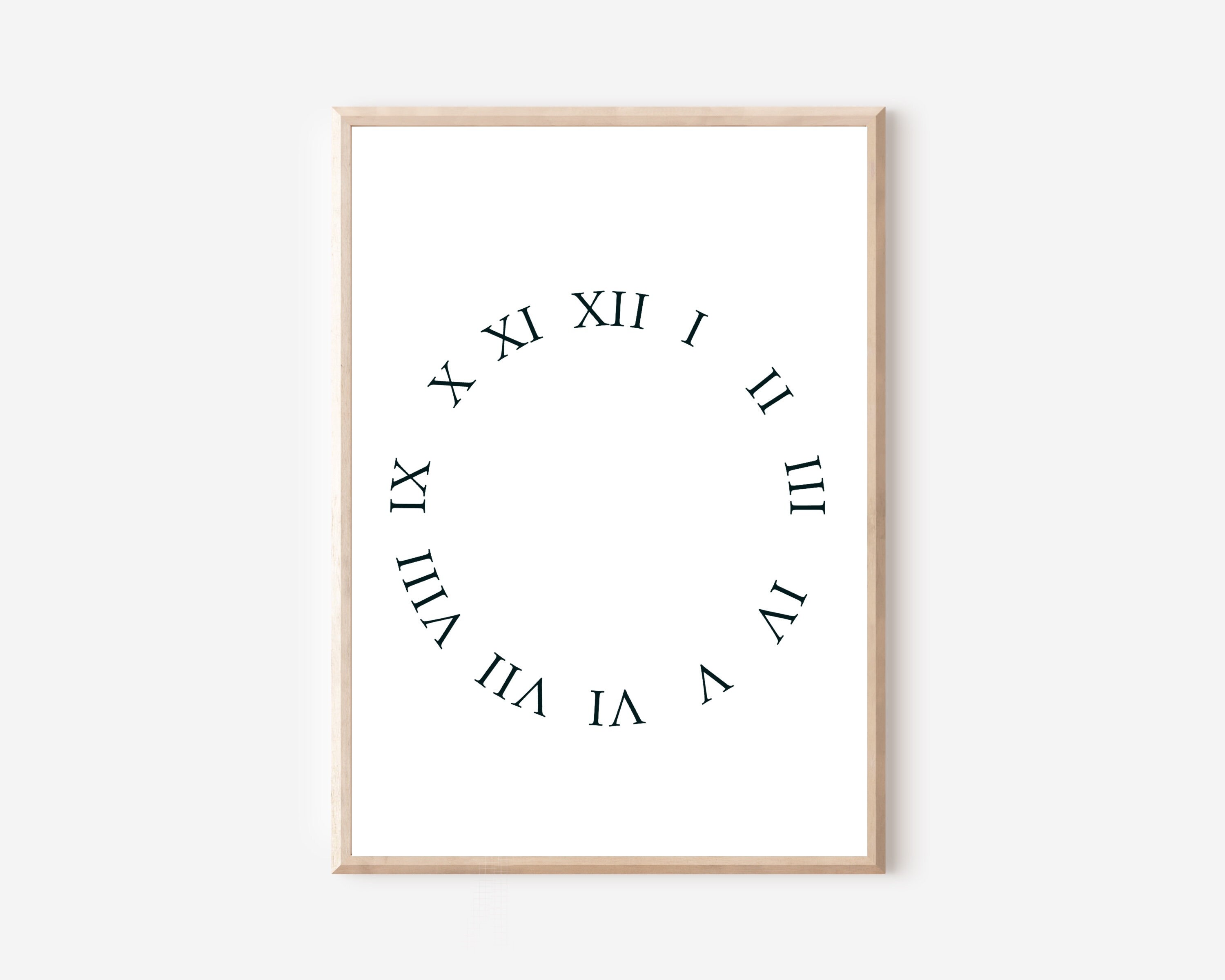 Roman Numerals Clock Art