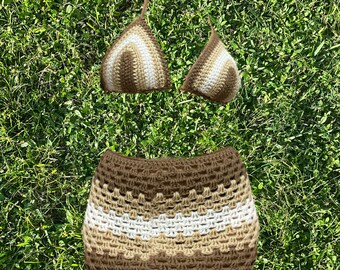 Crochet Swimsuit Set and Skirt - Etsy
