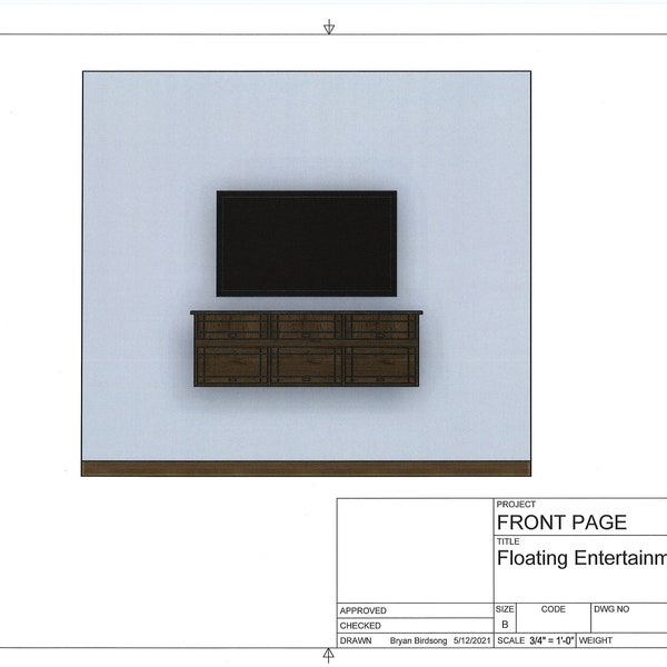Floating Media Console - Etsy