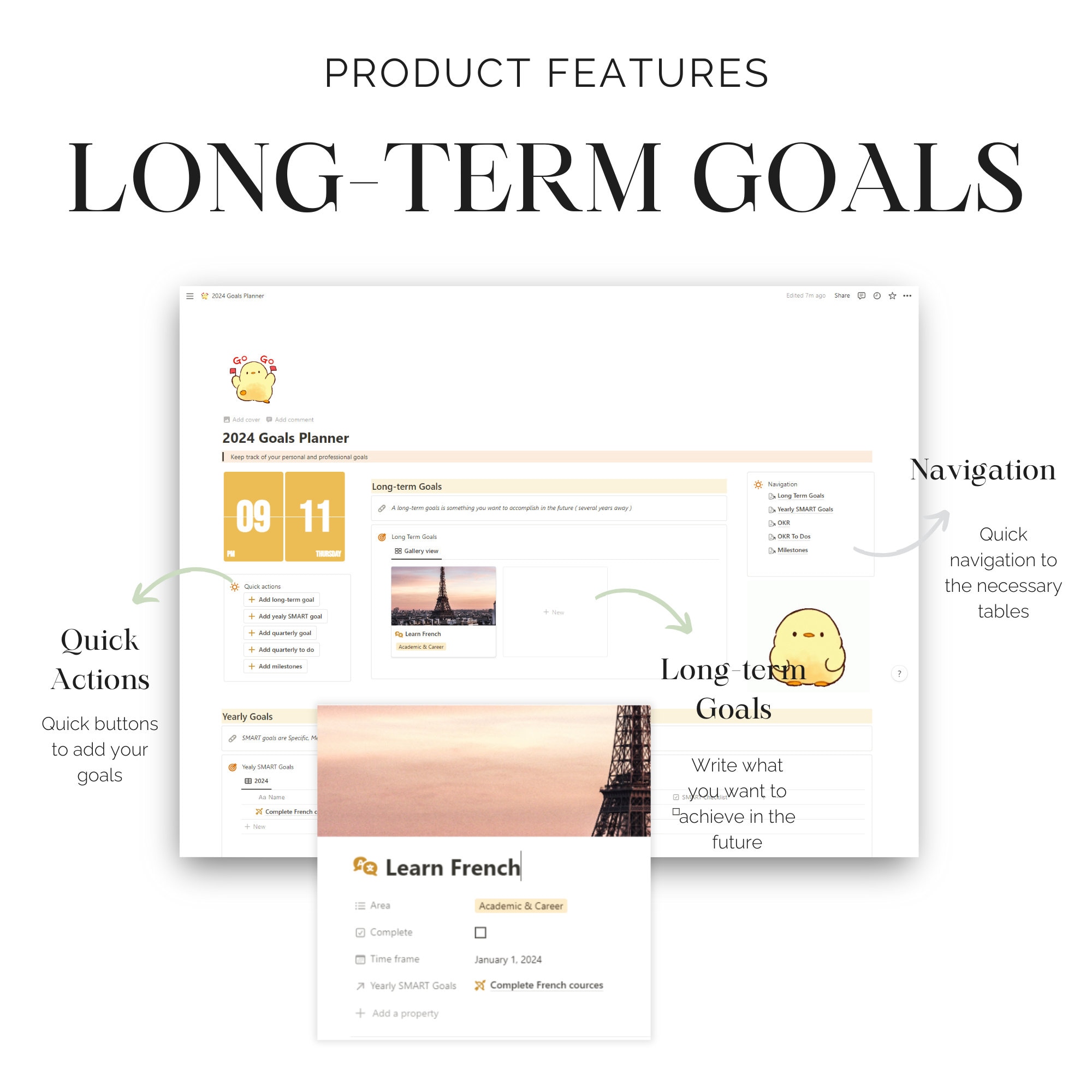 Goal Setting Notion Template Digital Goal Planner SMART - Etsy