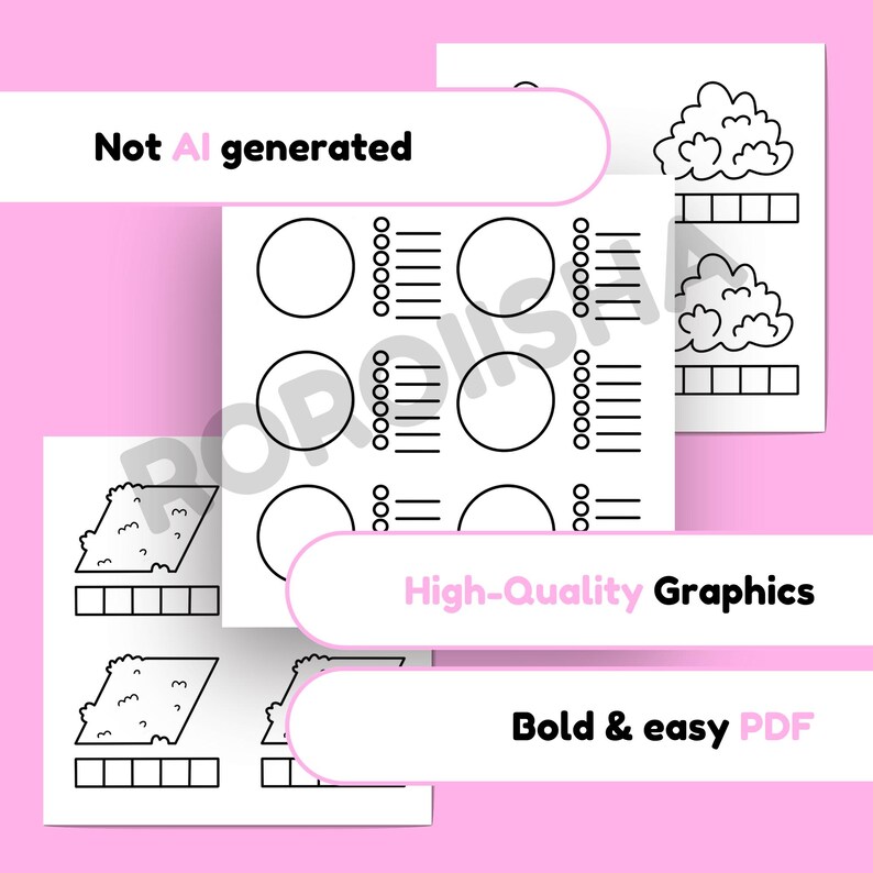 Marker Practice Sheets | Bold & Easy Coloring 15 Pages | Shading ...