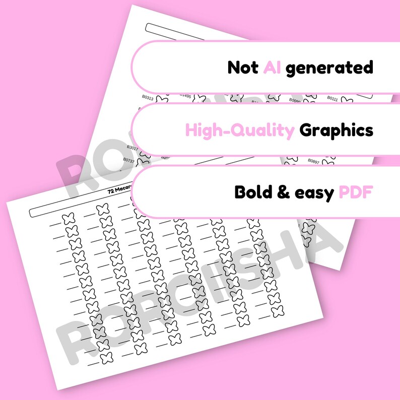 Brutfuner 72 Macaron Colors Swatch Chart Template Printable Pastel ...