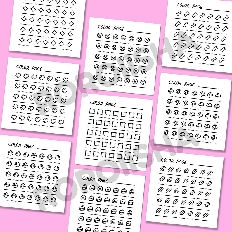 Color Palette Blank Templates | 30 Swatch Chart Designs | Marker ...