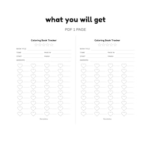 Coloring Book Tracker Printable PDF Coloring Progress Tracker for ...