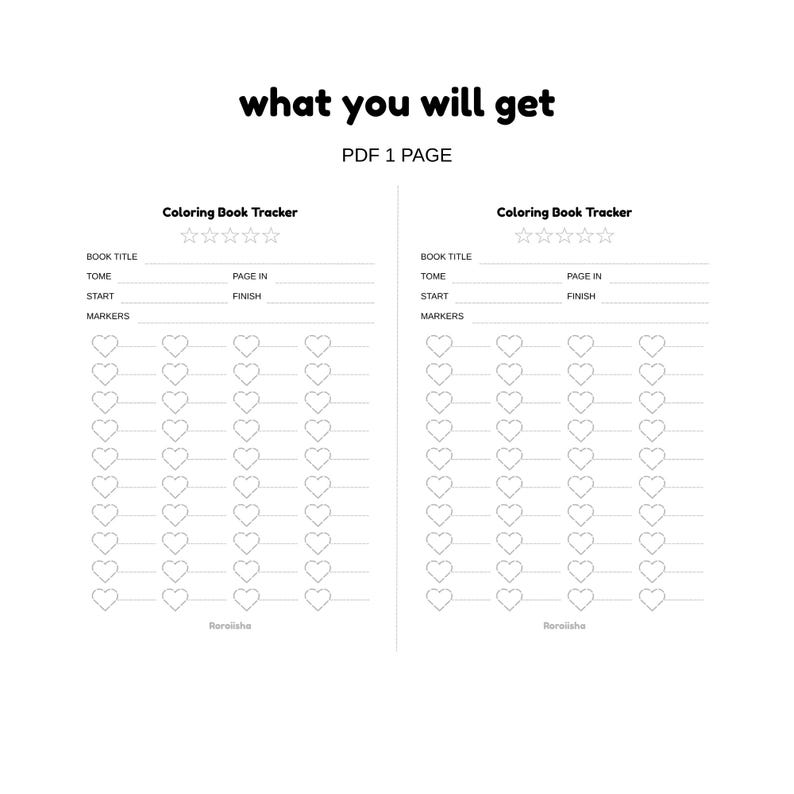 Coloring Book Tracker Printable PDF Coloring Progress Tracker for ...