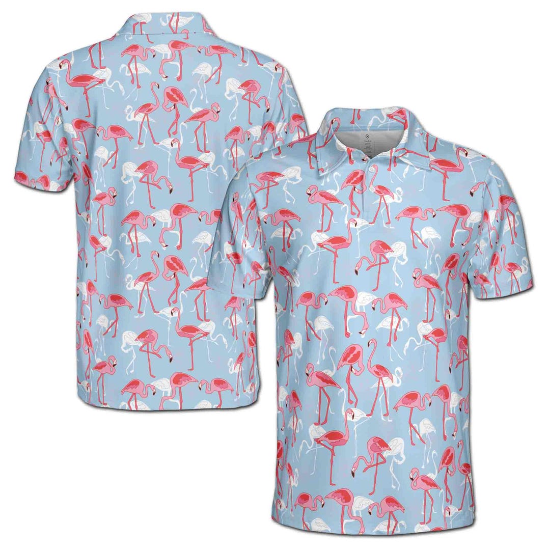 Funny Colorful Flamingo Golf Men's Polo Shirt S-5XL - Etsy