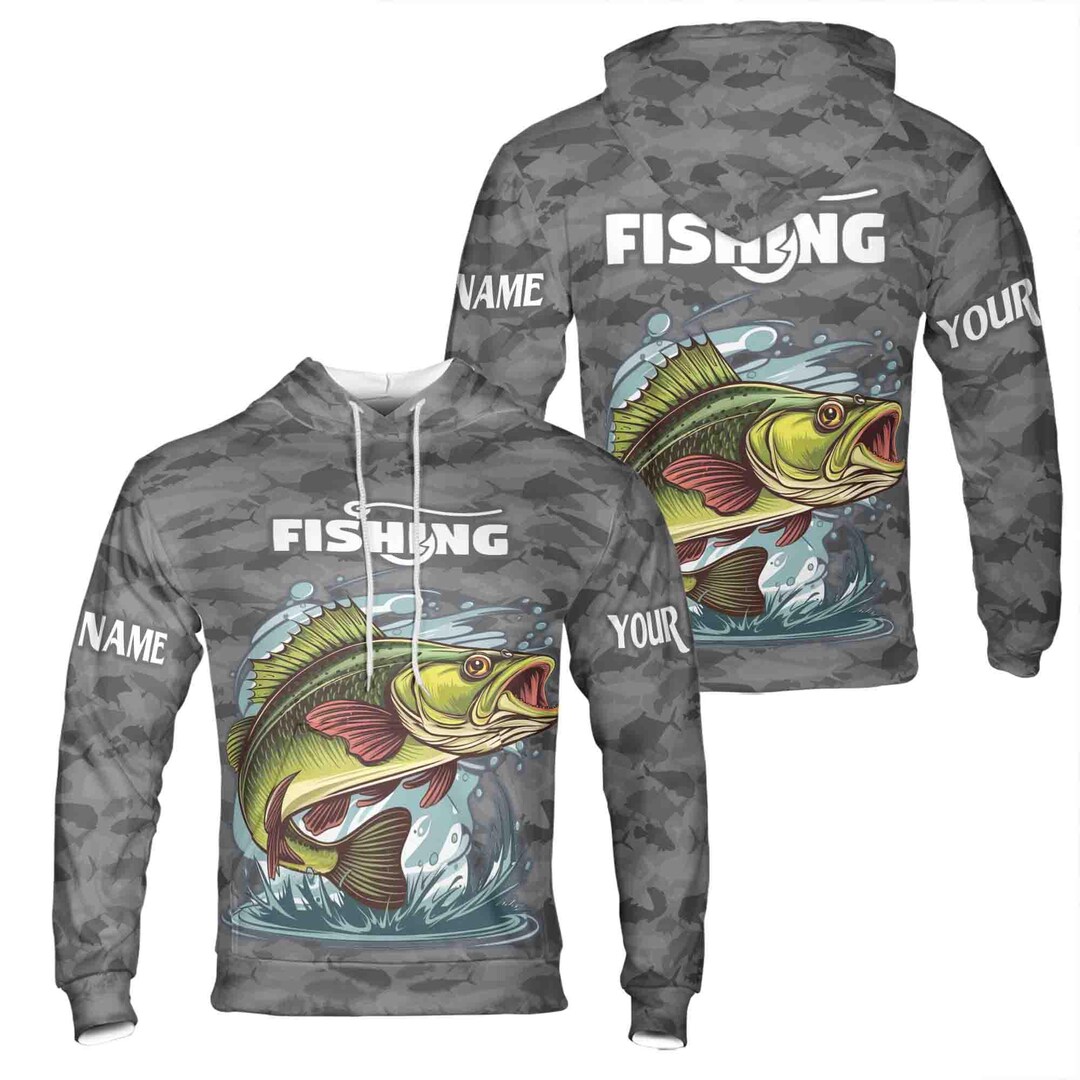 Custom Name Fishing God Fish Fishing Camo Pattern Hoodie S-5XL - Etsy