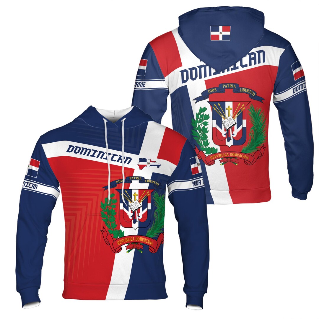 Custom Name Dominican Flag Inspired Colors Hoodie S-5XL - Etsy