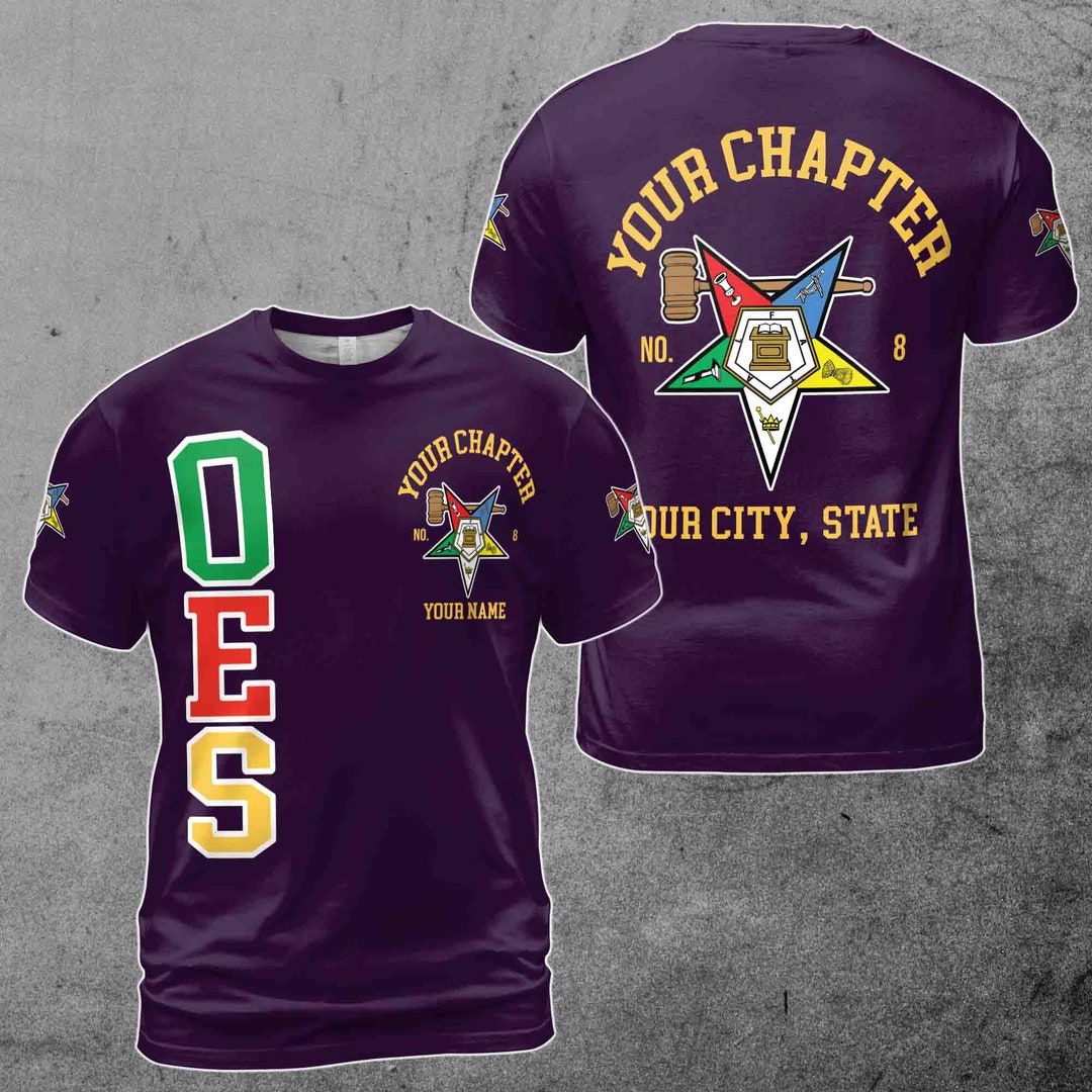 Custom Name Order of the Eastern Star Past Matron OES Gavel 3D T-shirt ...