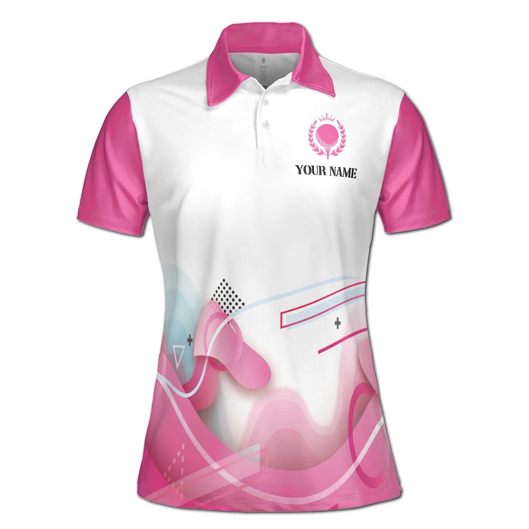 Custom Name Pink Lady Golfer This Girl Got Drive Women's Polo Shirt S ...