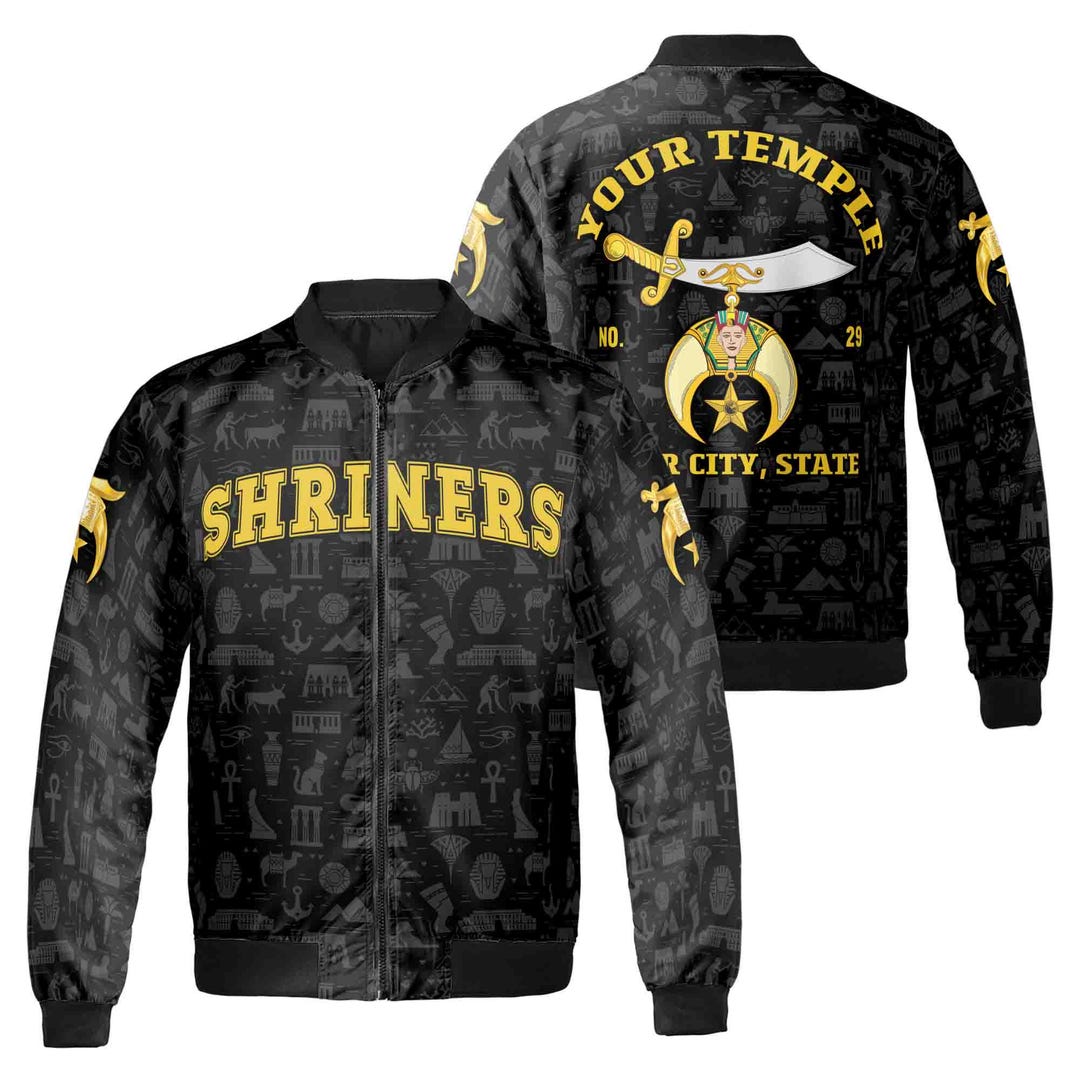 Custom Name Temple Shriners Noble Ancient Freemason Unisex Bomber ...