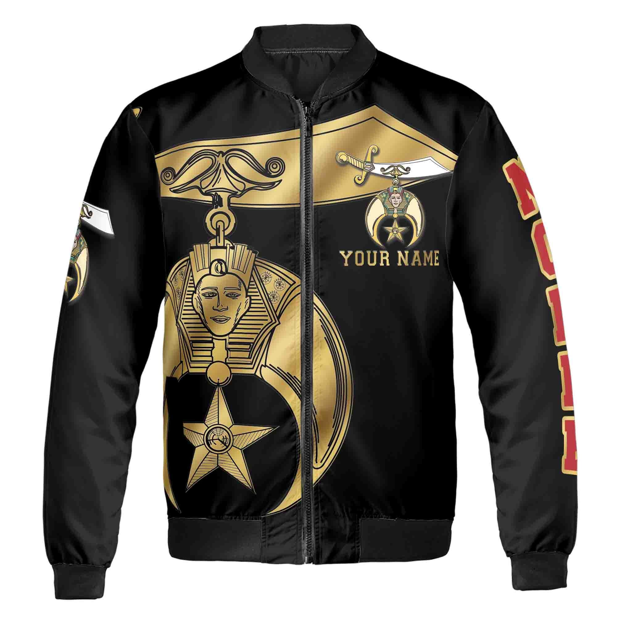 Custom Your Temple and Name Shriners Symbol, Noble Shriners 3D Bomber ...