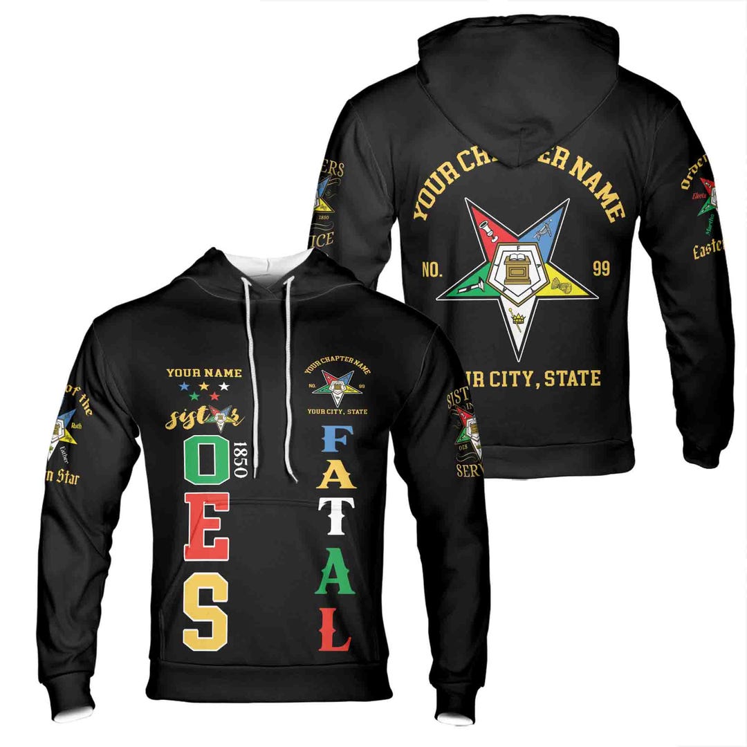 Custom 1850 OES Order of the Eastern Star Hoodie S-5XL - Etsy