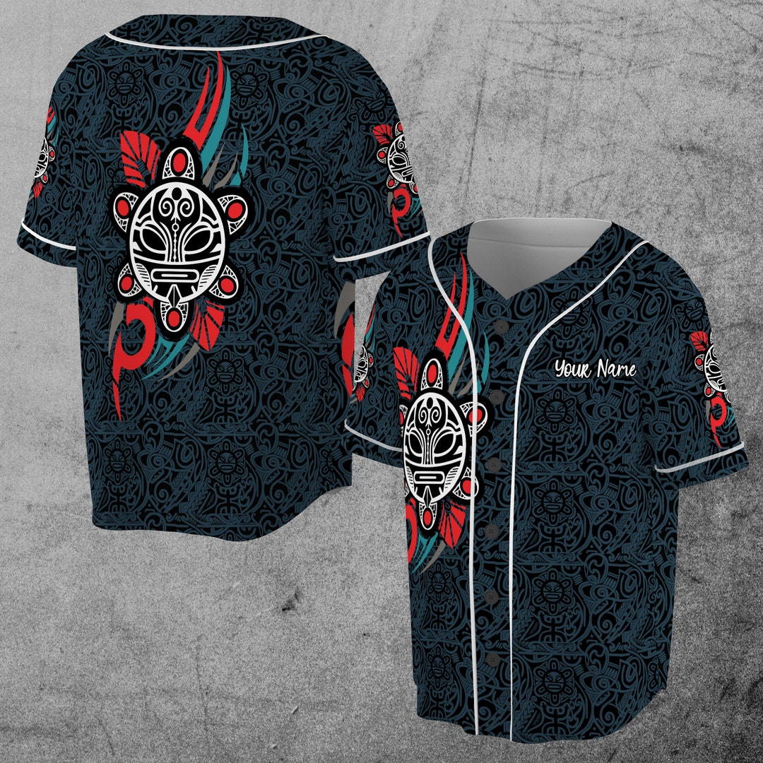 Customize Name Sol Taino Puerto Rico Symbol 3D Baseball Jersey Size S ...