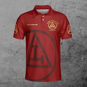 Custom Name Royal Arch Masonry York Rite Freemasonry Masonic Men's Polo ...