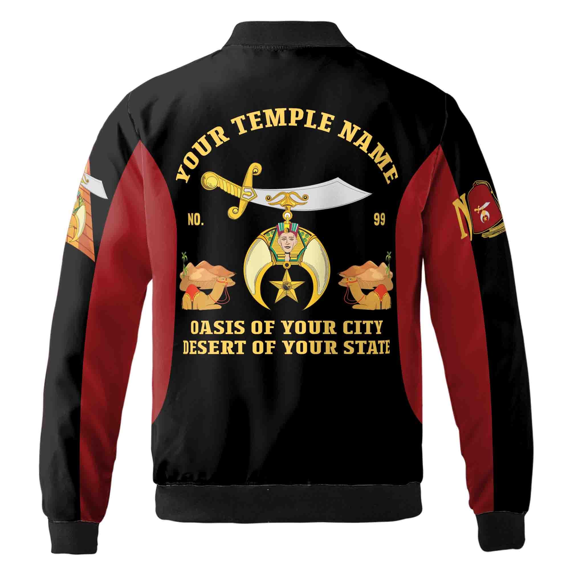 Personalized Multi-color Shriners With Mason Noble Shriner Bomber ...