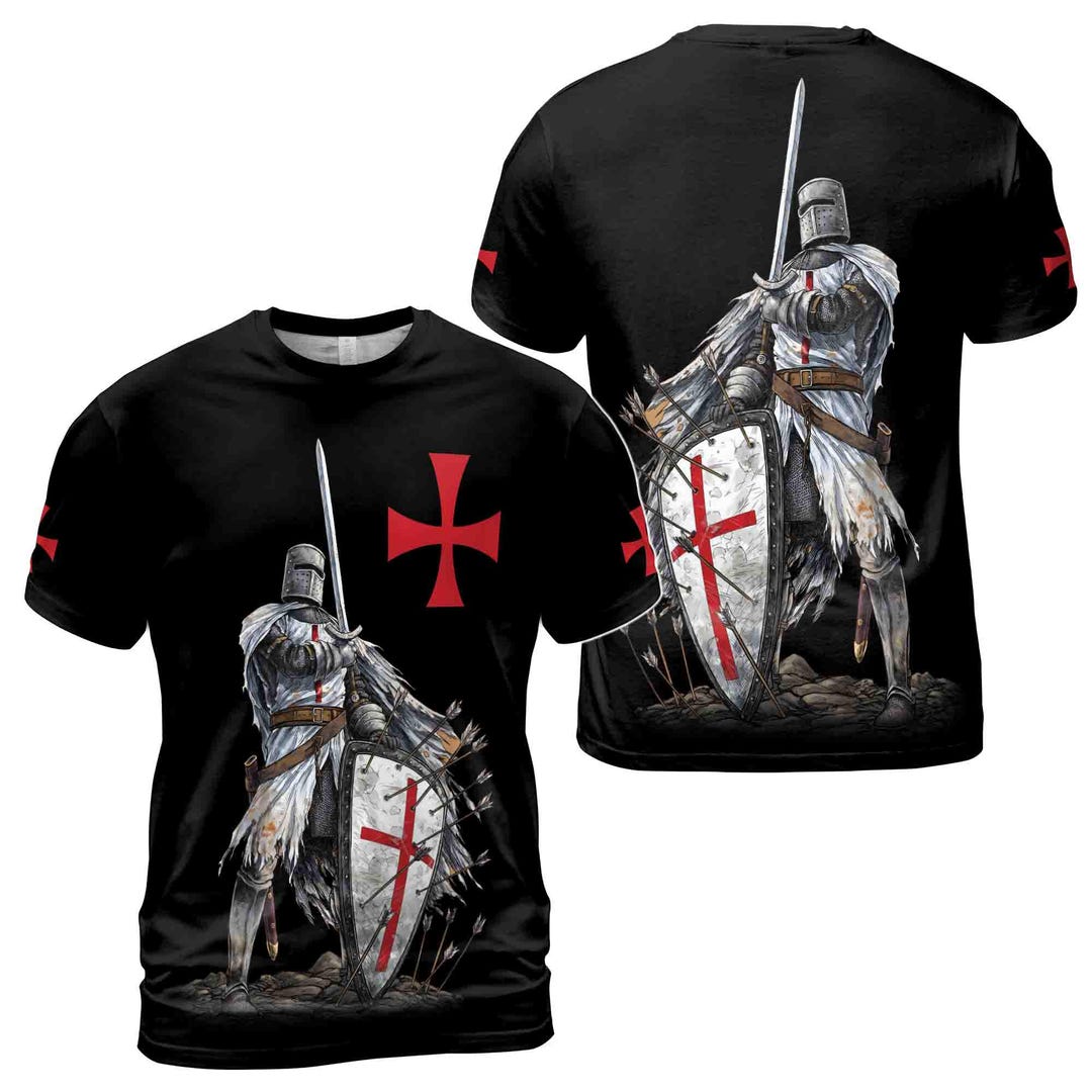 Knight Templar Grunge Knight Honor Men's T-shirt S-5XL - Etsy