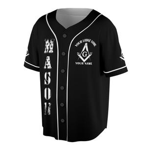 Masonic American Flag Square and Compass - Freemason Baseball Jersey S ...