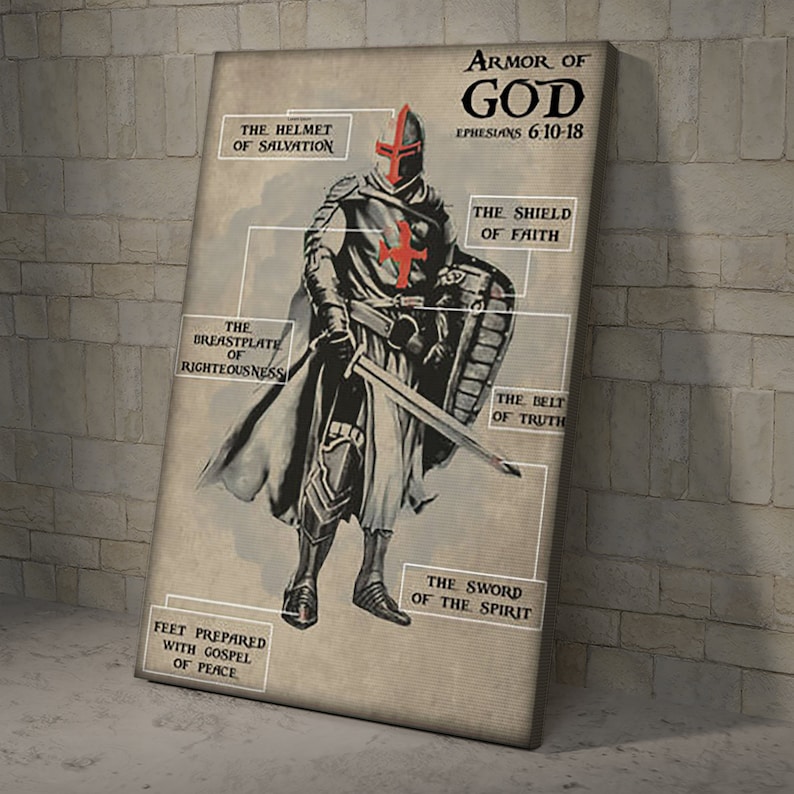 Armor of God Warrior Jesus Faith Christian Poster & Canvas - Etsy