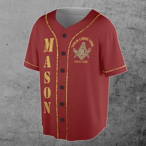 Greats Mason, Masonic Prince Hall Masons Baseball Jersey S-5XL - Etsy