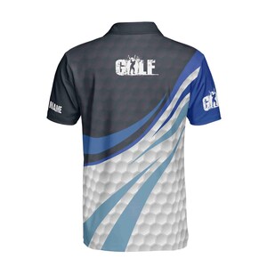 Personalized Golf Men's Polo Shirt: Blue & White Team Apparel - Etsy