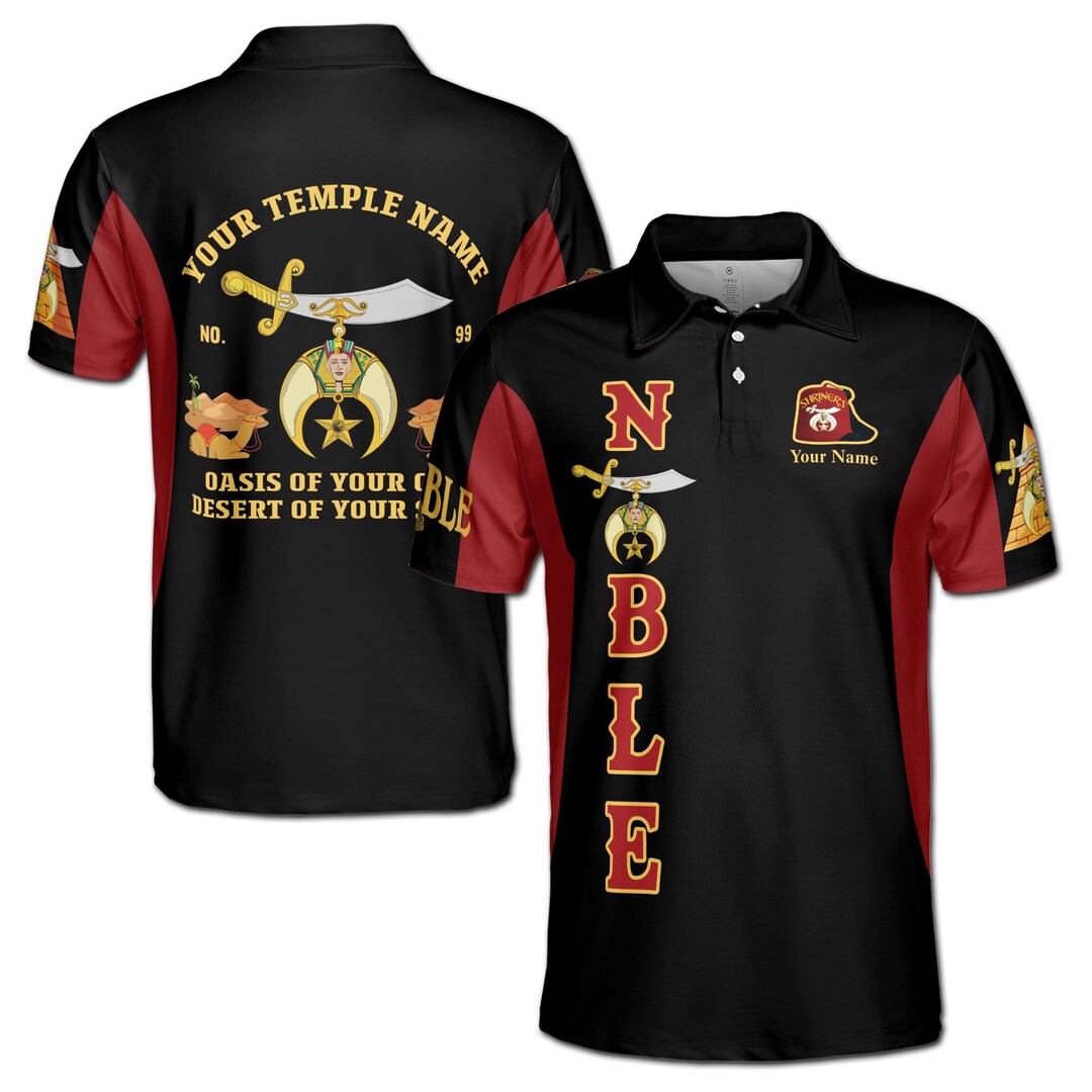 Customized Noble Shriners Temple Ancient Men's Polo Shirt S-5XL - Etsy