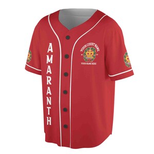 Custom Name Court Order of the Amaranth Emblem OES Unisex Baseball ...