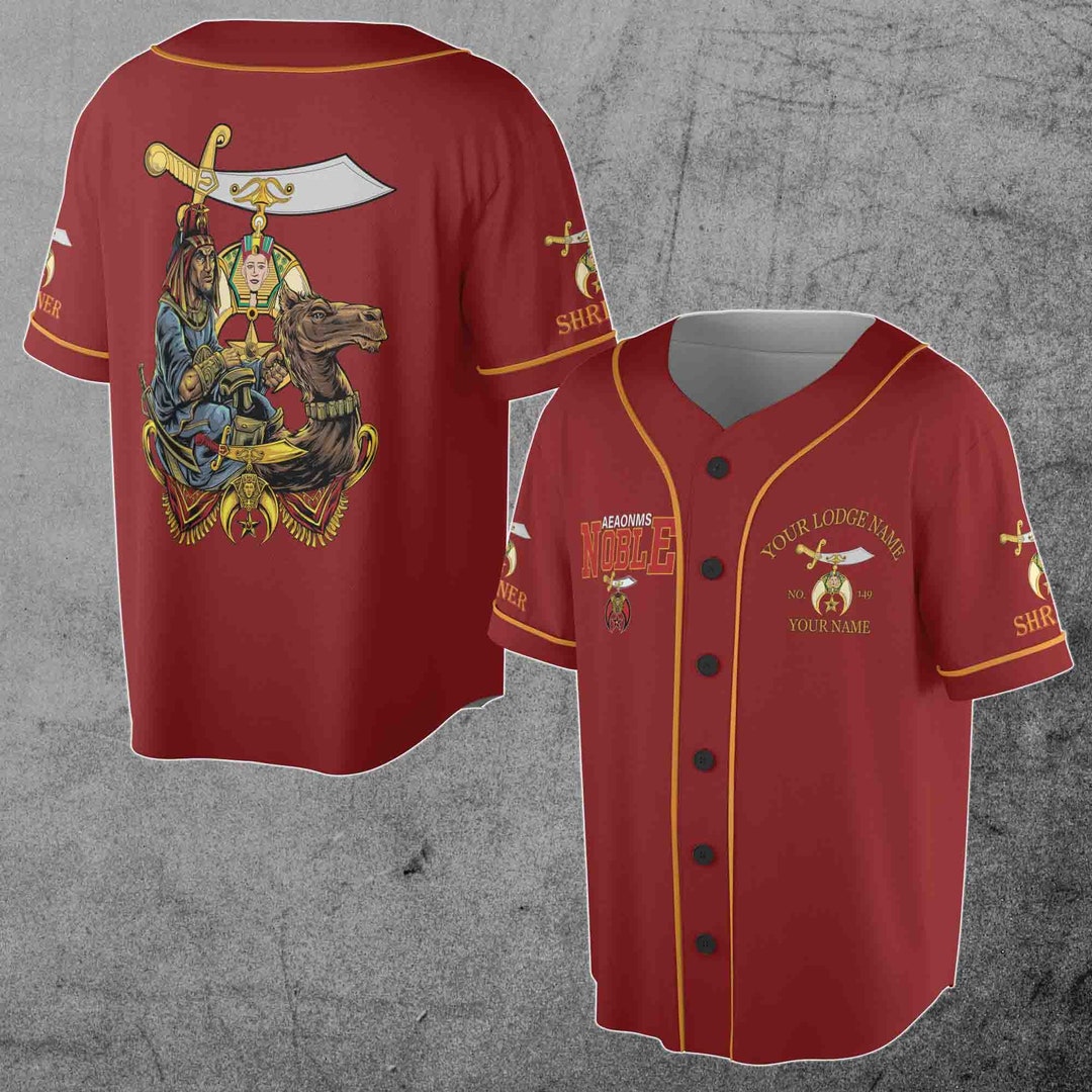 Personalized Customized Proud to Be Shriners 3D Baseball Jersey Size S ...