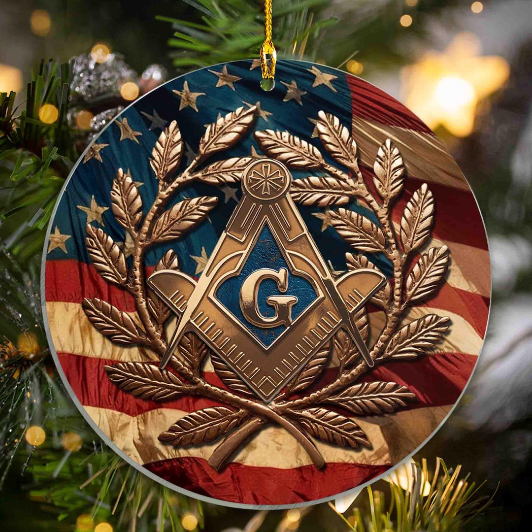 Masonic Acrylic Ornament - New Ornament for Mason, Shriners, Daughter ...