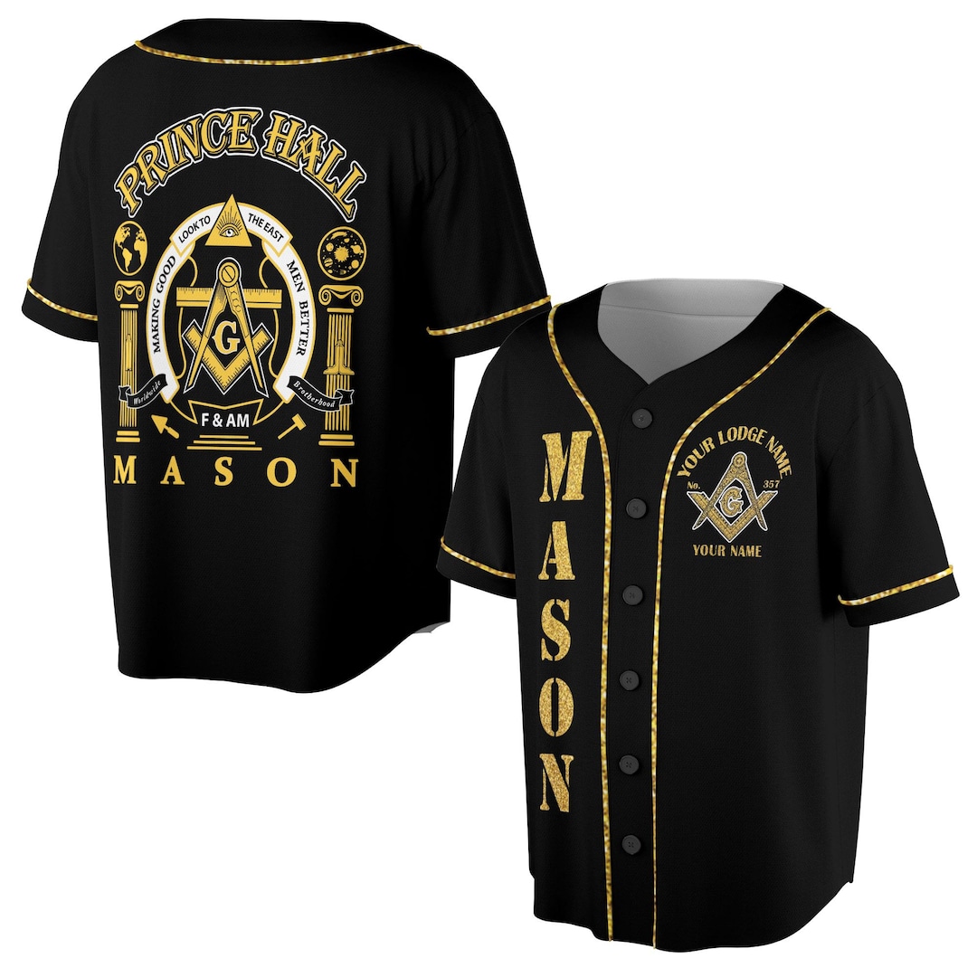 Greats Mason, Masonic Prince Hall Masons Baseball Jersey S-5XL - Etsy