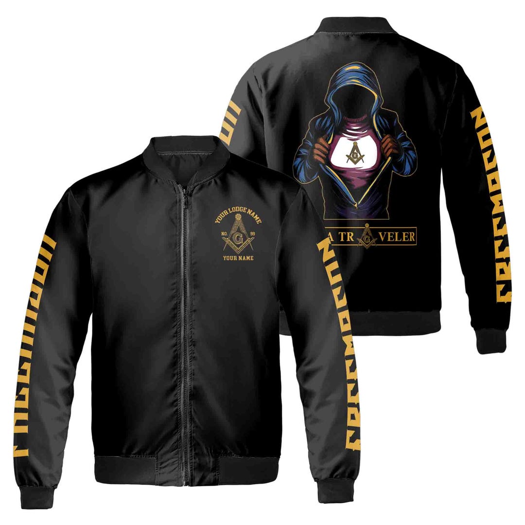 Customized I Am A Traveler Freemason Masonic Bomber Jacket S-5XL - Etsy