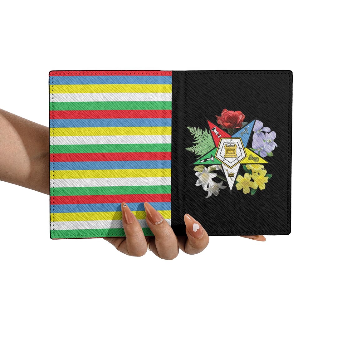 Order of the Eastern Star OES Floral Emblem Pentagon Down Passport ...
