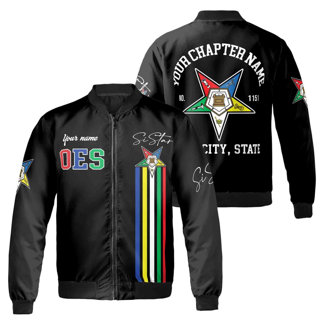 Custom Order of the Eastern Star Bomber Jacket: Personalized OES Sistar ...