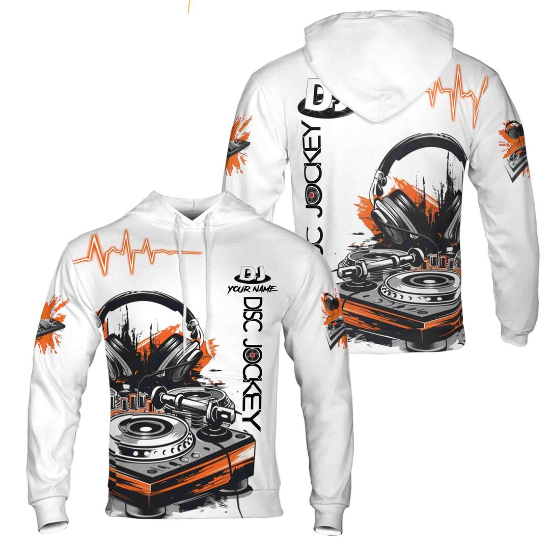 Custom Name Disc Jockey Hiphop Headphone DJ 3D Hoodie S-5XL - Etsy