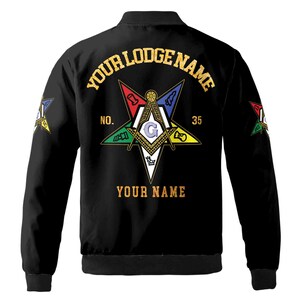 Order of the Eastern Star OES Masonic Unisex Bomber Jacket S-5XL - Etsy