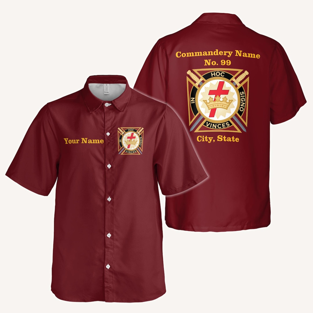 Customized Knights Templar Commandery Button Down Shirt S-5XL - Etsy