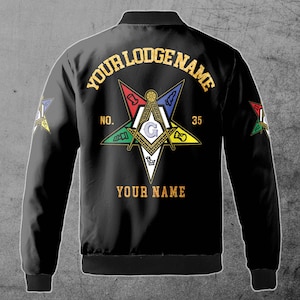 Order of the Eastern Star OES Masonic Unisex Bomber Jacket S-5XL - Etsy
