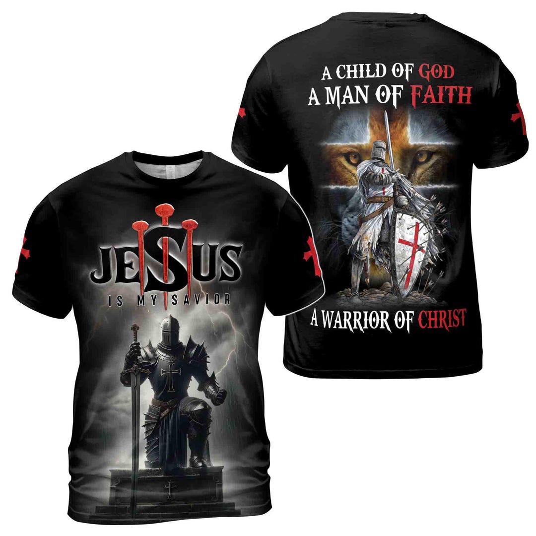 Jesus is My Savior Knight of Christ Grunge Men's T-shirt S-5XL - Etsy