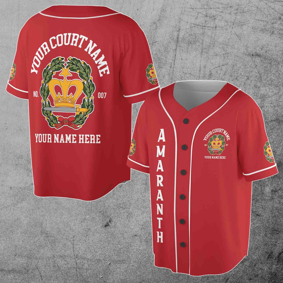 Custom Name Court Order of the Amaranth Emblem OES Unisex Baseball ...
